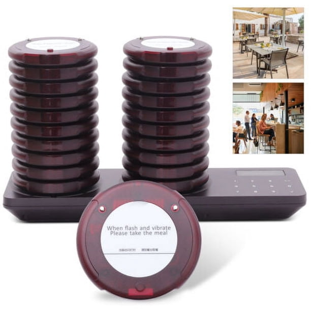 20-Pager Restaurant Pager System Service Pager 20-hours standby Time ...
