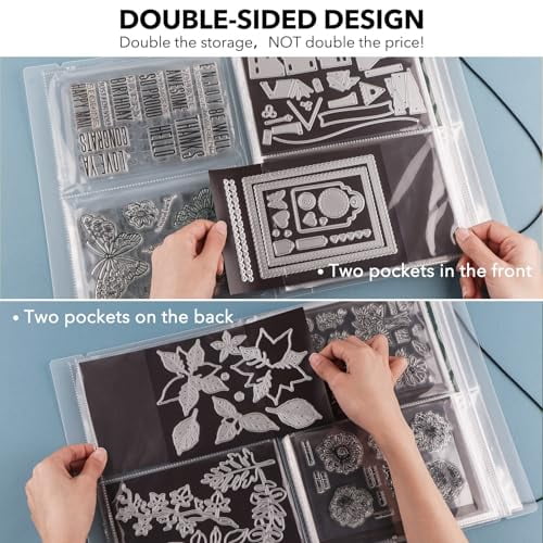 20 Pages/1Set Large Clear Sticker Photo Storage Album; Stamp & Cutting ...