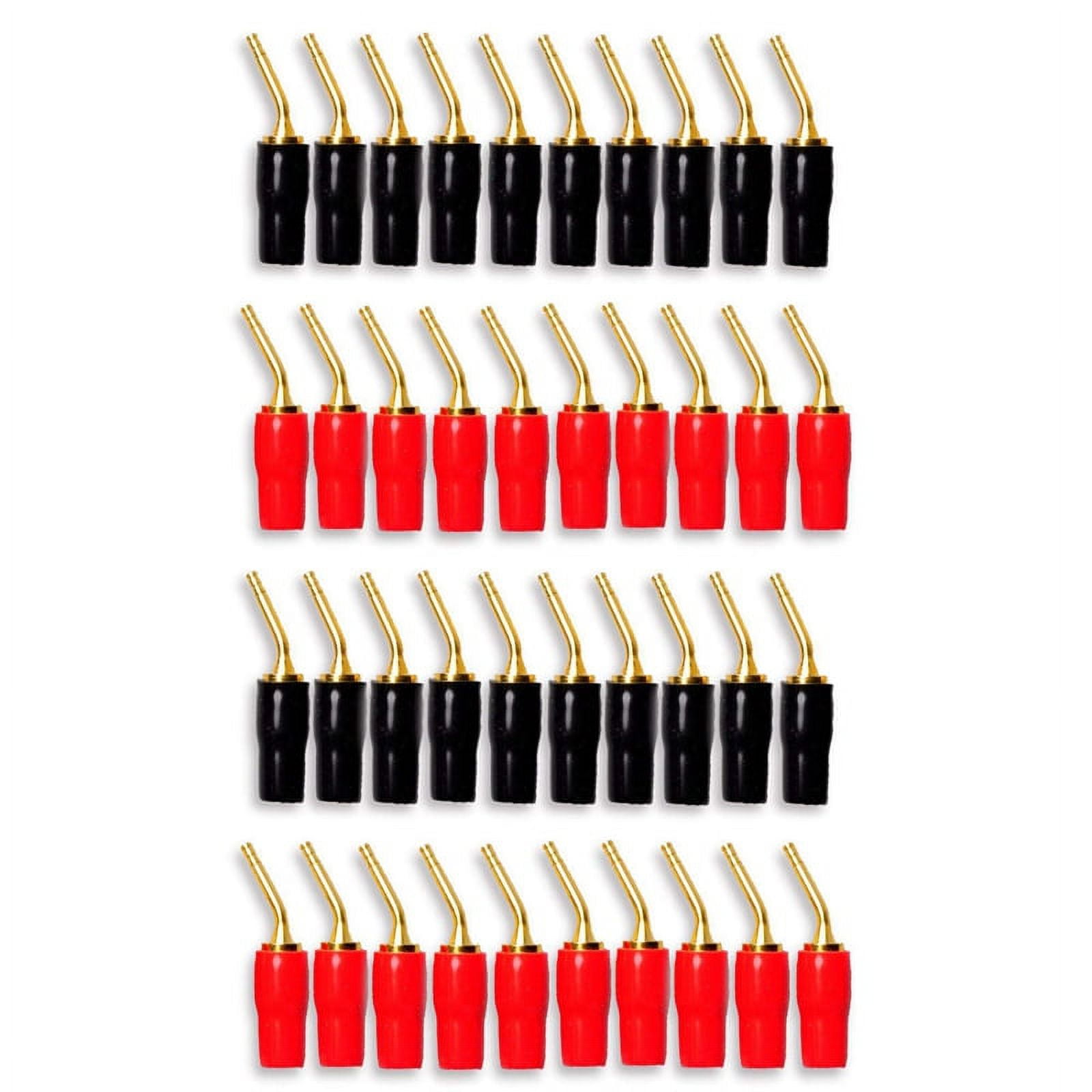 20-Pair Banana Plug Connectors, 2mm Screw Type, Copper Gold Plated for ...