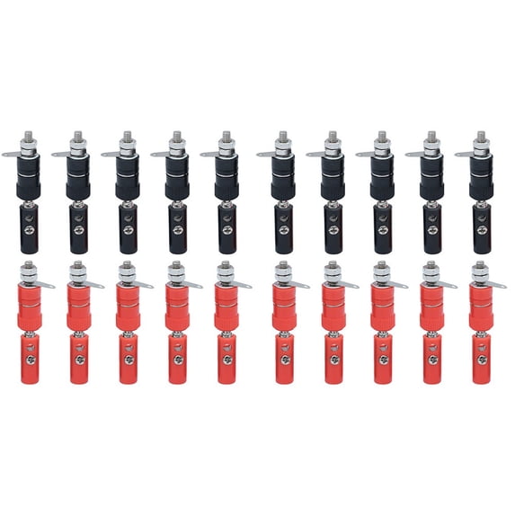 20 Pair 4Mm Banana Screw Connector And Socket Terminal Block Insulated ...