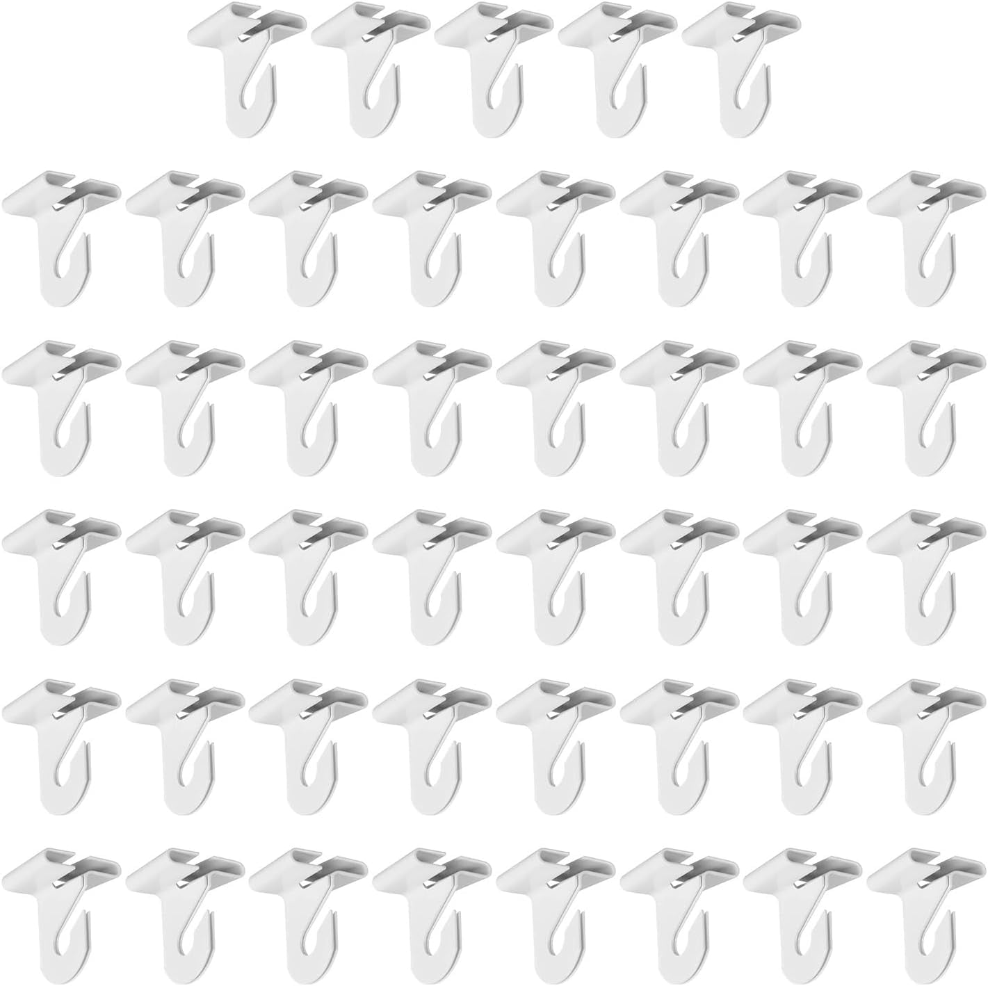 20 Pair Drop Ceiling Hooks, Metal, 100% Metal, Modern, White, 20 Hooks ...