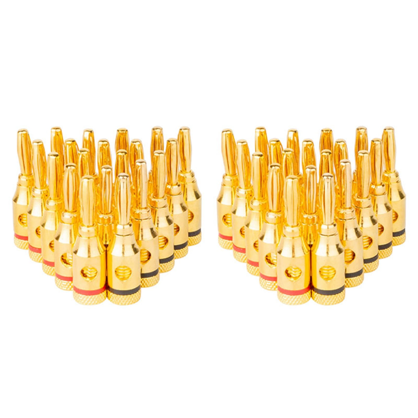 20 Pairs Banana Plugs - Open Screw Type for Speaker Wire, Home Theater ...
