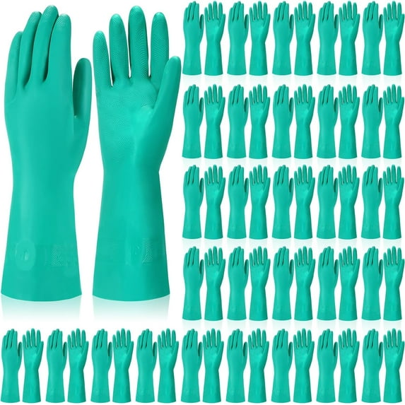 20 Pairs Chemical Resistant Gloves Heavy Duty Thick Nitrile Gloves Bulk ...