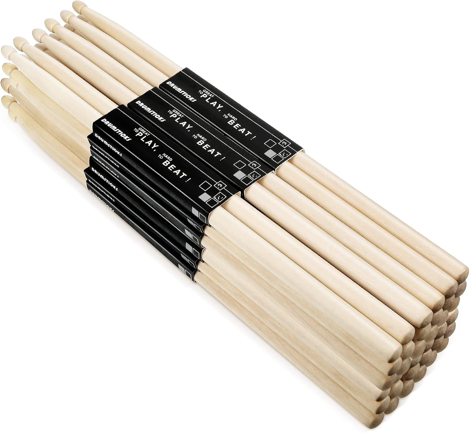 20 Pairs Drum Sticks Maple Drumsticks Oval Tip Drum Sticks Set Drum ...