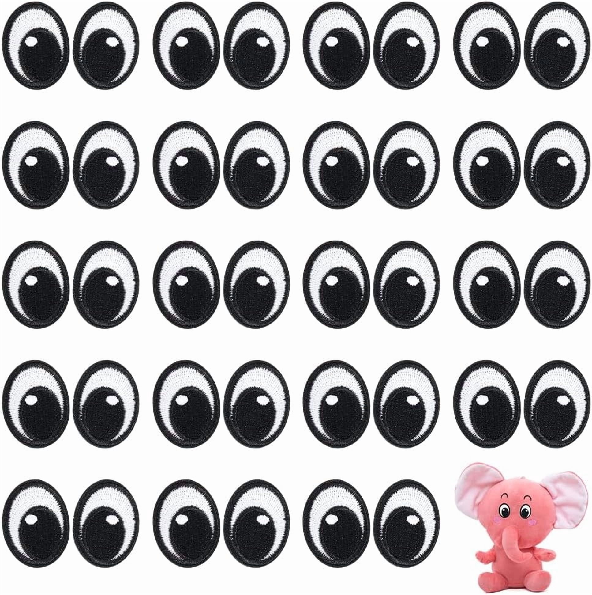 20 Pairs Eye Appliques Computerized Embroidery Cloth Iron on/Sew on ...