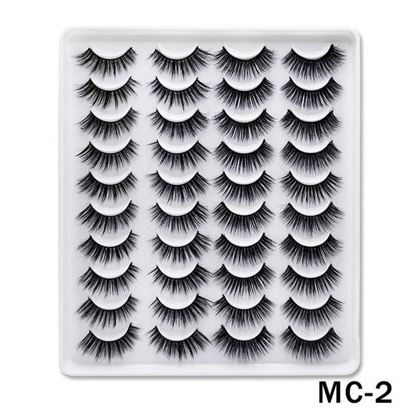 20 Pairs Fake Eyelashes Lashes Natural Dramatic Volume Eyelashes ...