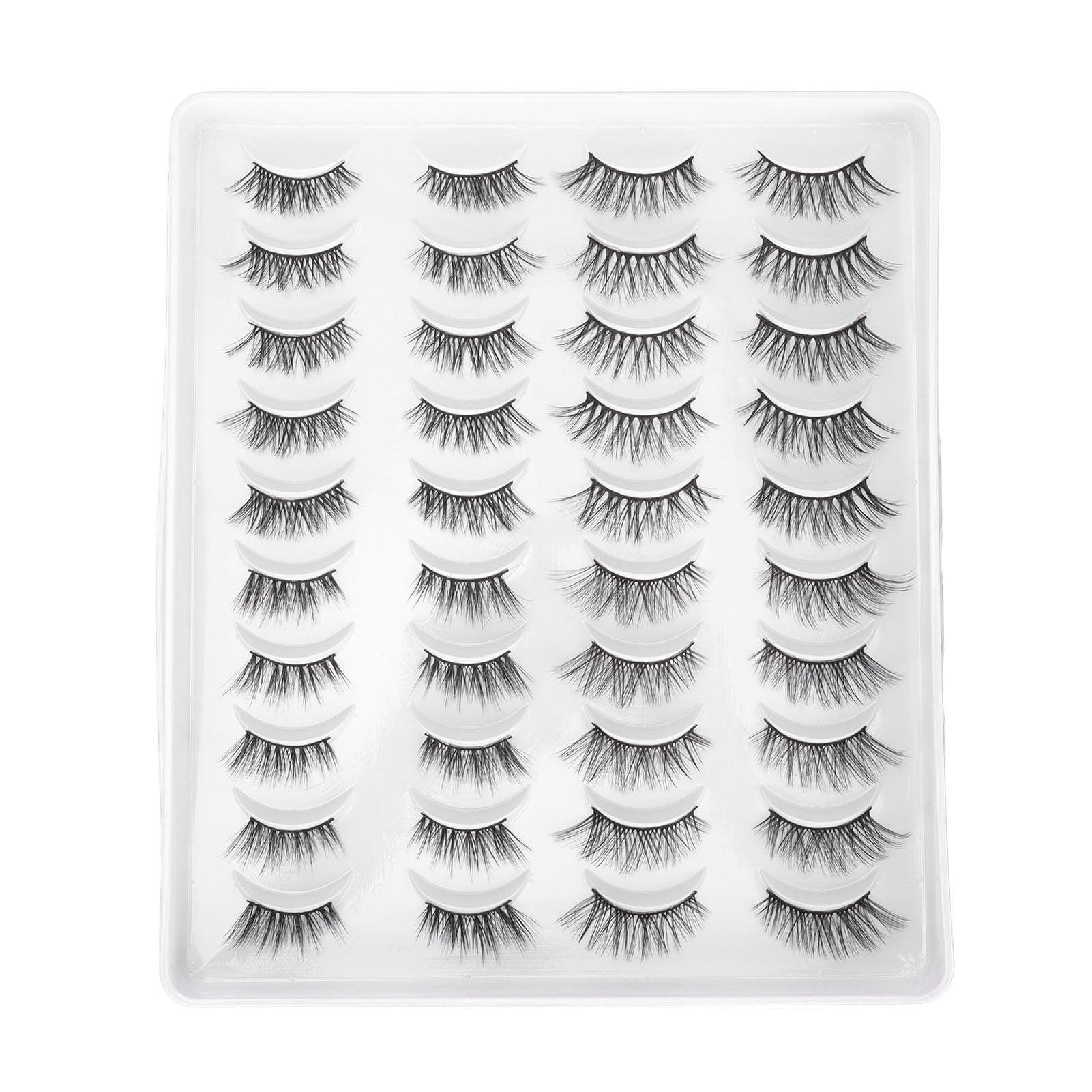 20 Pairs False Eyelashes 6D Eye Lashes 4 Types Natural Look for Party ...