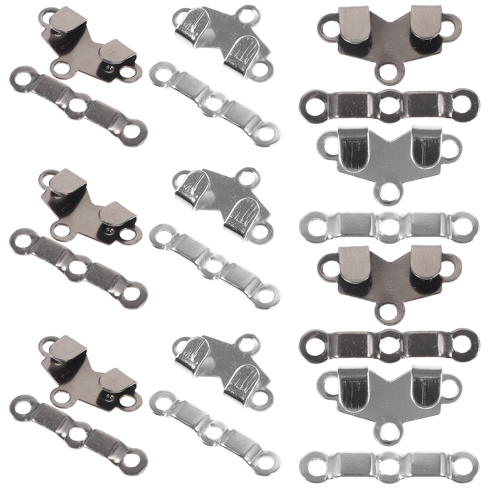 20 Pairs Adjustable Hook and Eye Closures for Sewing Pants, Jeans ...