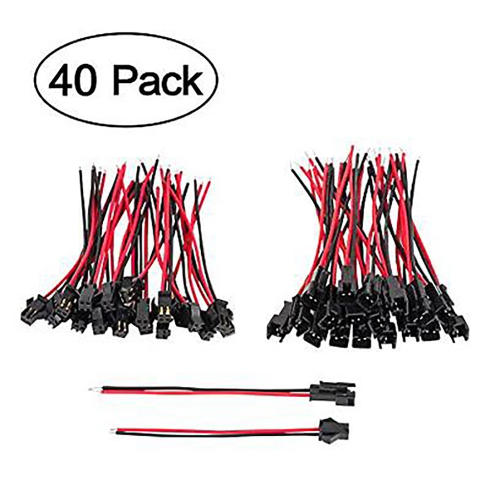 20 Pairs JST SM Connector Vandesail SM 2Pin Jack Plug Male Female Wire ...