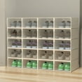 20 Pairs Modular Shoe Rack, Stackable Plastic Storage Boxes with Clear ...