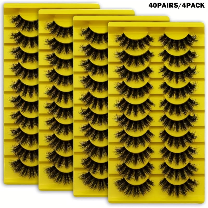20 Pairs Of Russian-style 3D Curled And Fluffy False Eyelashes 8-15mm ...