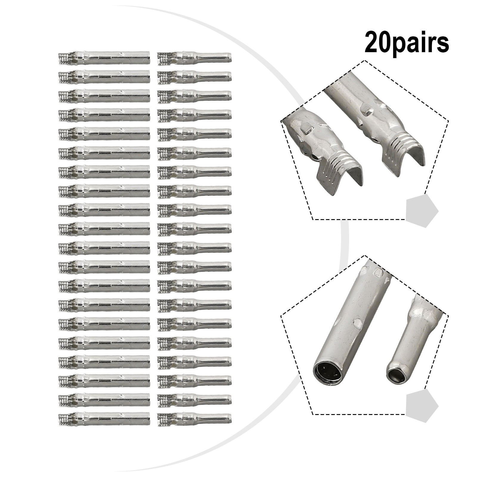 20 Pairs Solar Cable Connector Terminals for Male and Female ...