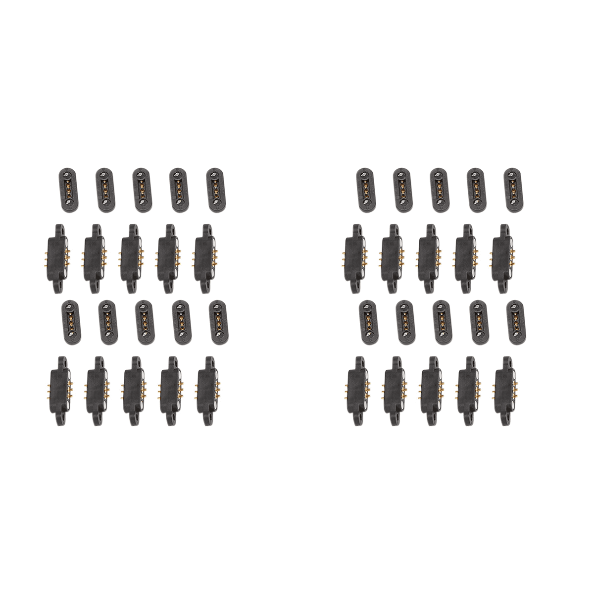 20 Pairs Spring Loaded Magnetic Pogo Pin Connector 3 Positions Magnets ...