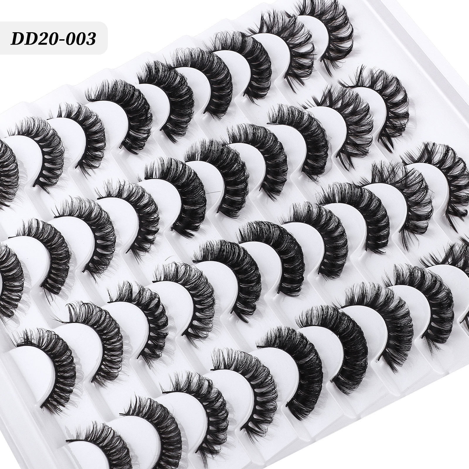 20 Pairs Thick Mixed Russian Curl Lashes - Realistic False Eyelashes ...