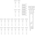 20 Pairs Vertical Blinds Replacement Slats, White Blind Repair Tabs ...