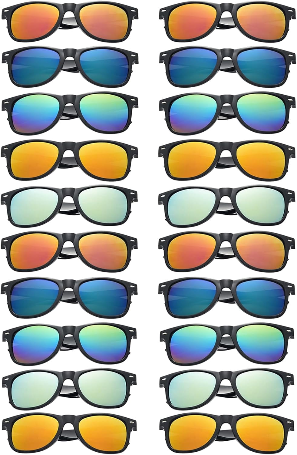 20 Pairs Wholesale Sunglasses for Men Women in Bulk Retro 70s 90s Adult ...