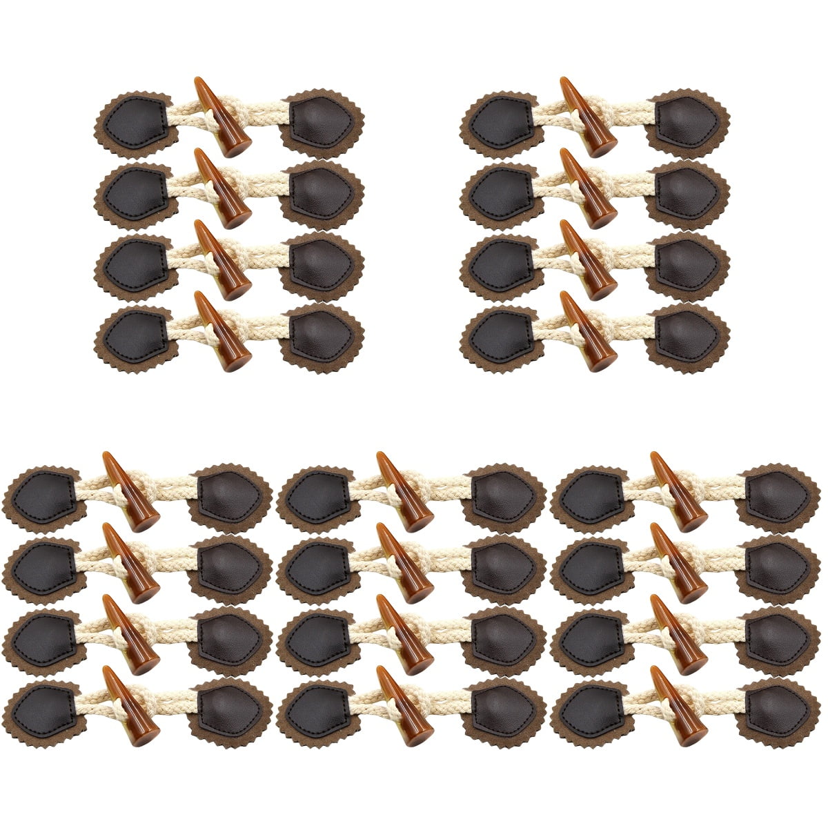 20 Pairs of Coat Clothing Toggle Buttons Horn Buttons for Clothes ...