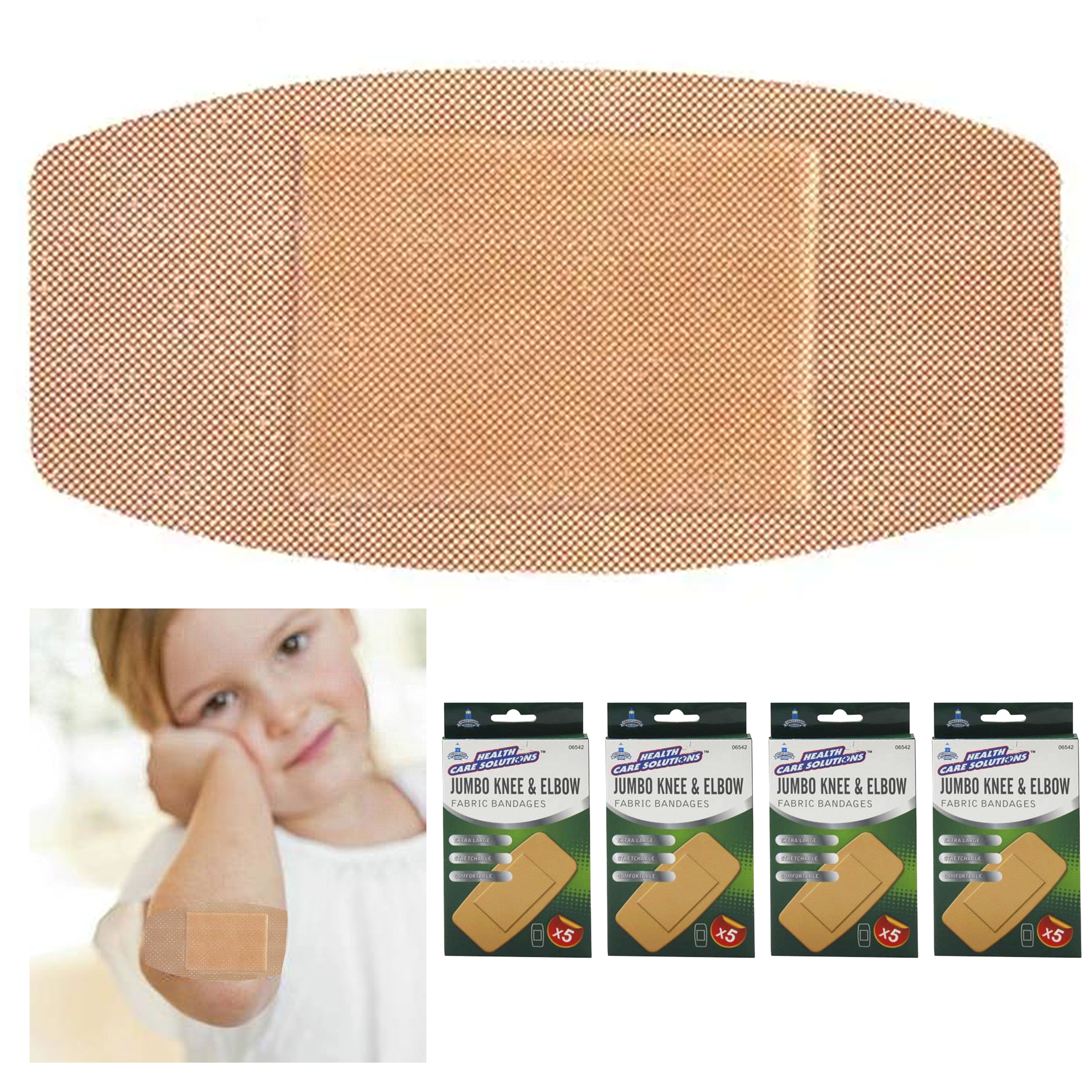 ATB 20 Pc Extra Large Fabric Adhesive Bandages, 2" X 4" Medical First ...