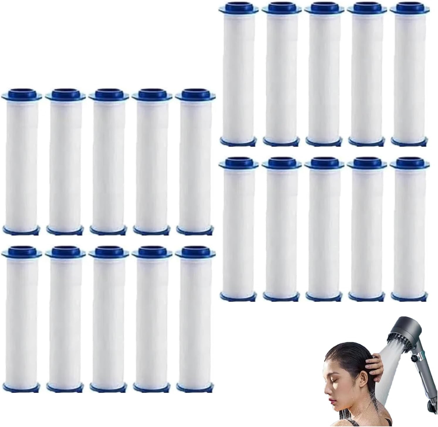 20 Pc Shower Head Filters Replacement,Ion Drops PP Cotton Cartridge for ...