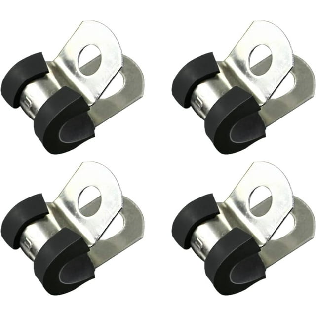 20 Pcs 1/4" Stainless Steel Cable Clamp, Rubber Cord Clamps, Stainless ...