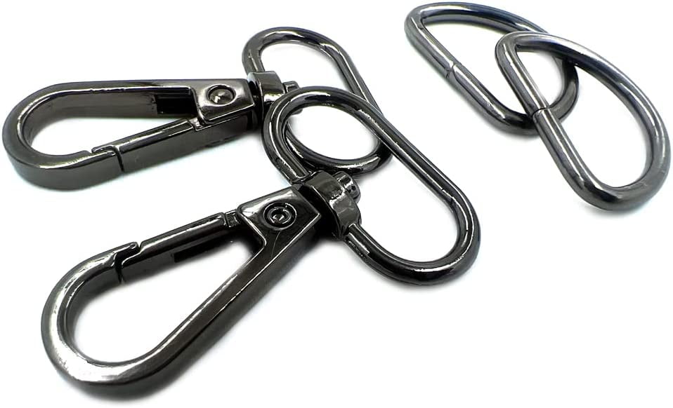 20 Pcs 1" Inside Diameter Oval Ring Lobster Clasp Claw Swivel with D ...