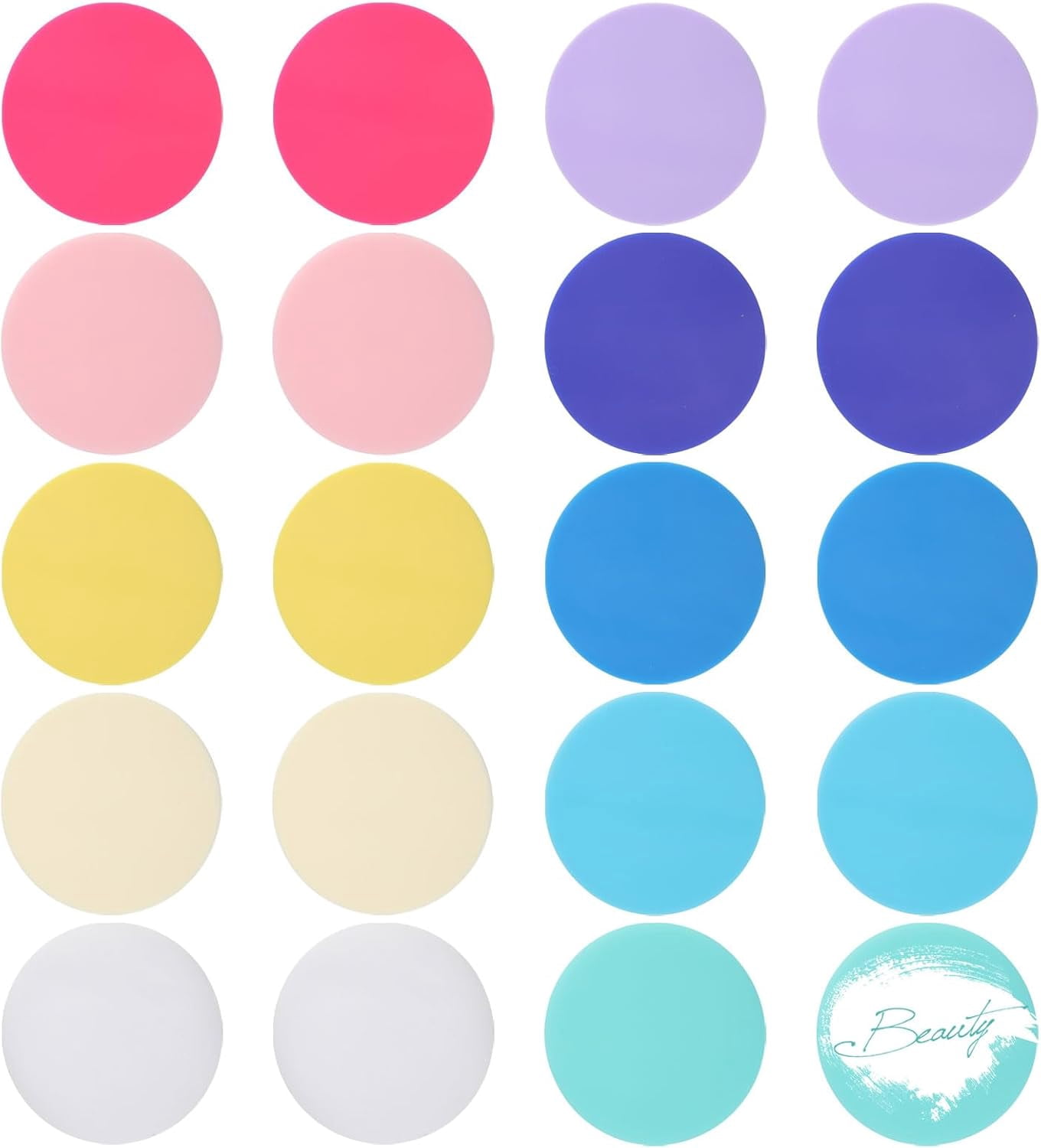20 Pcs 10 Colors 3 Inch Acrylic Blank Round Discs Without Hole ...