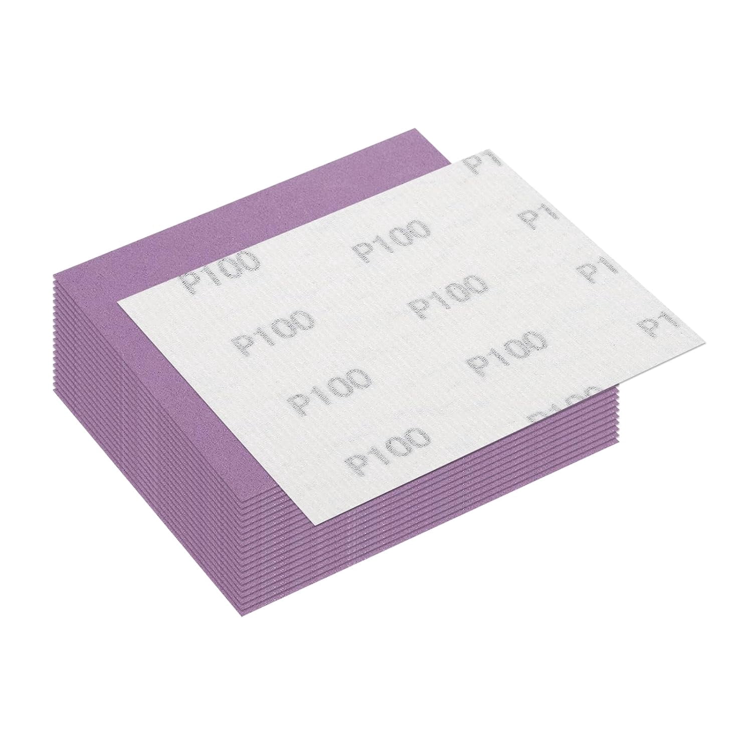 20 Pcs 100 Grit Sandpaper, 4.5 x 5.5 Inch Sand Paper Hook and Loop Back ...