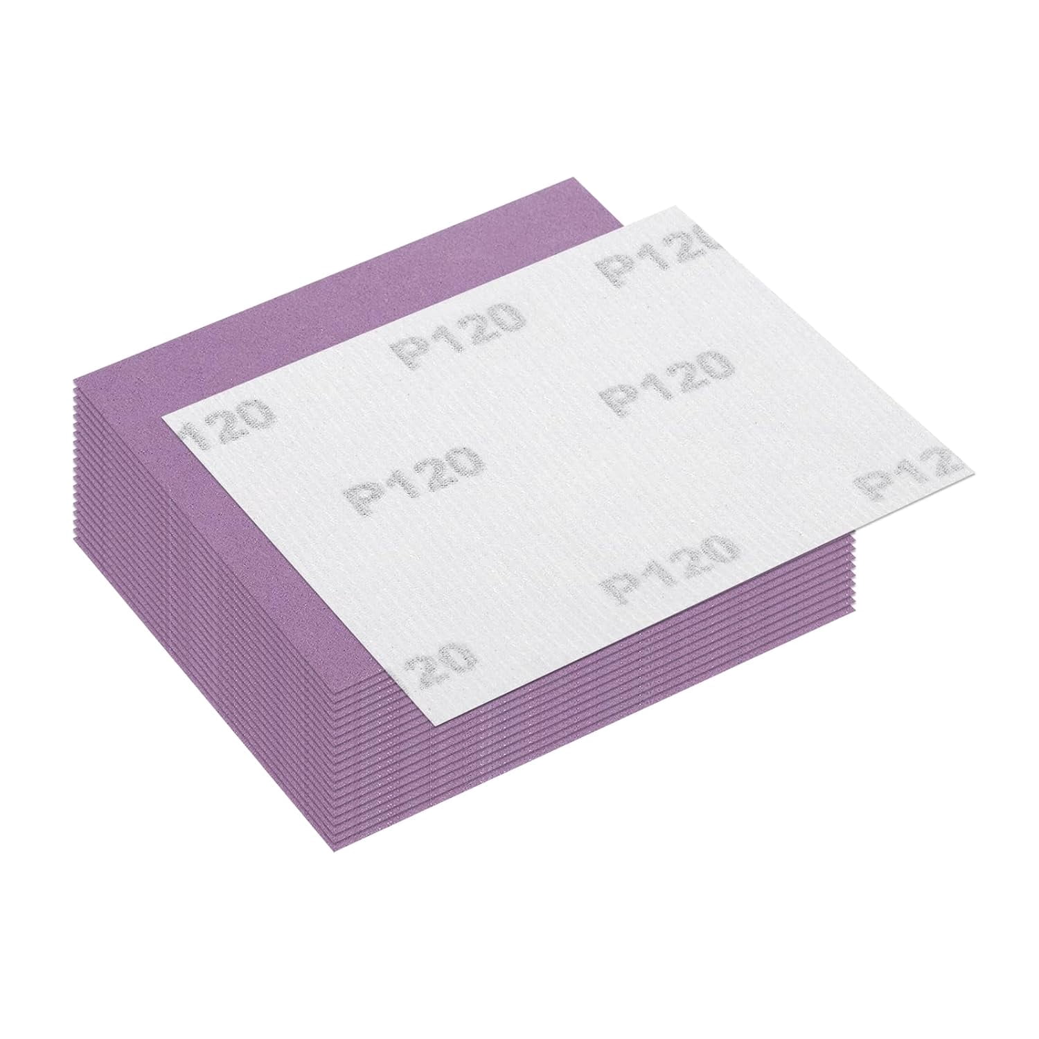 20 Pcs 120 Grit Sandpaper, 4.5 x 5.5 Inch Sand Paper Hook and Loop Back ...