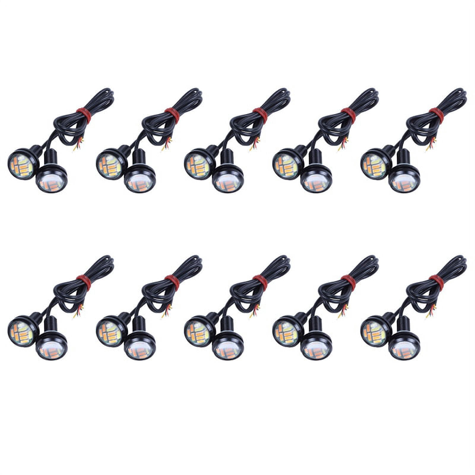 20 Pcs 12V 23mm Dual Color Switchback 4014 12 LED Drl Eagle Eye Daytime ...