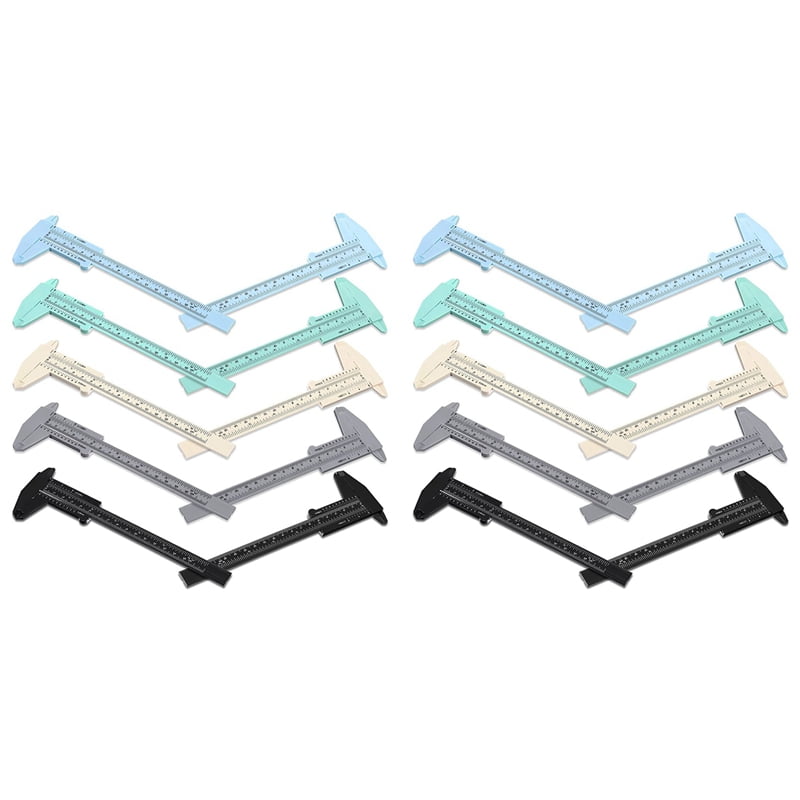 20 Pcs 150 mm Mini Plastic Caliper Vernier Caliper Double Scale Sliding ...