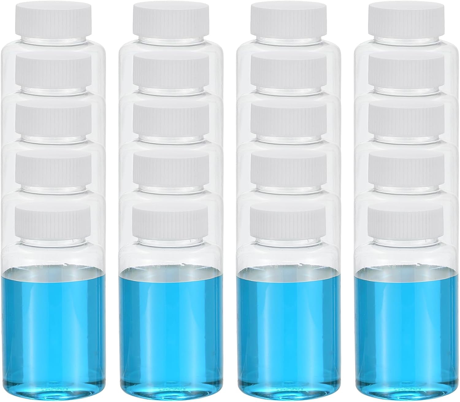 20 Pcs 150ml Reagent Bottles, PET Wide Mouth Round Bottles with Screw ...