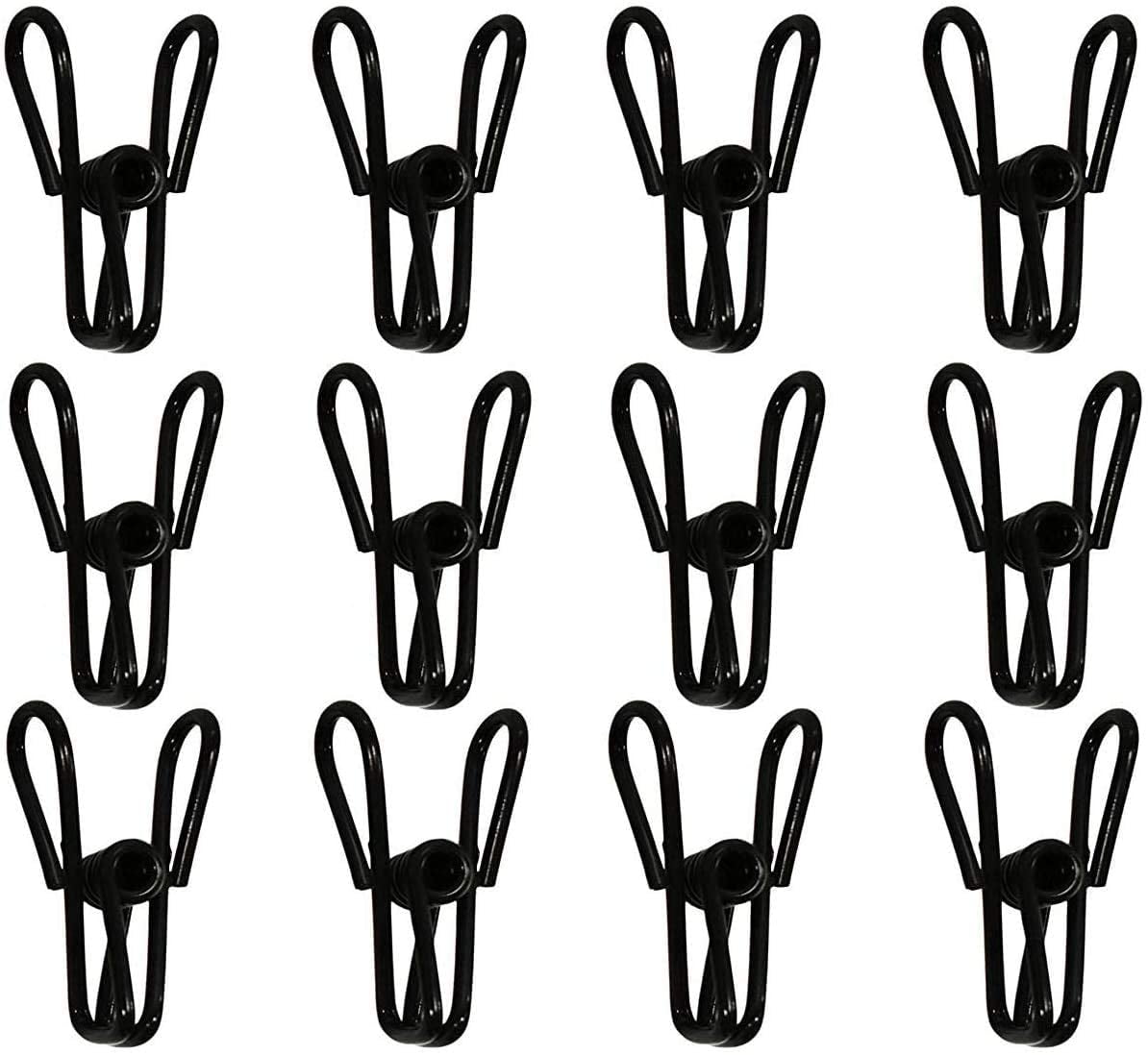 20 Pcs 2 Inch Black Chip Clips, PVC Coating High Elasticity Strength ...