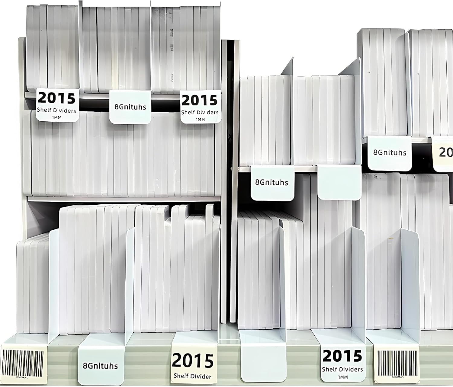 20 Pcs 20 * 15 CM 1MM Rack Size Dividers Mini Closet Shelf Dividers Tag ...