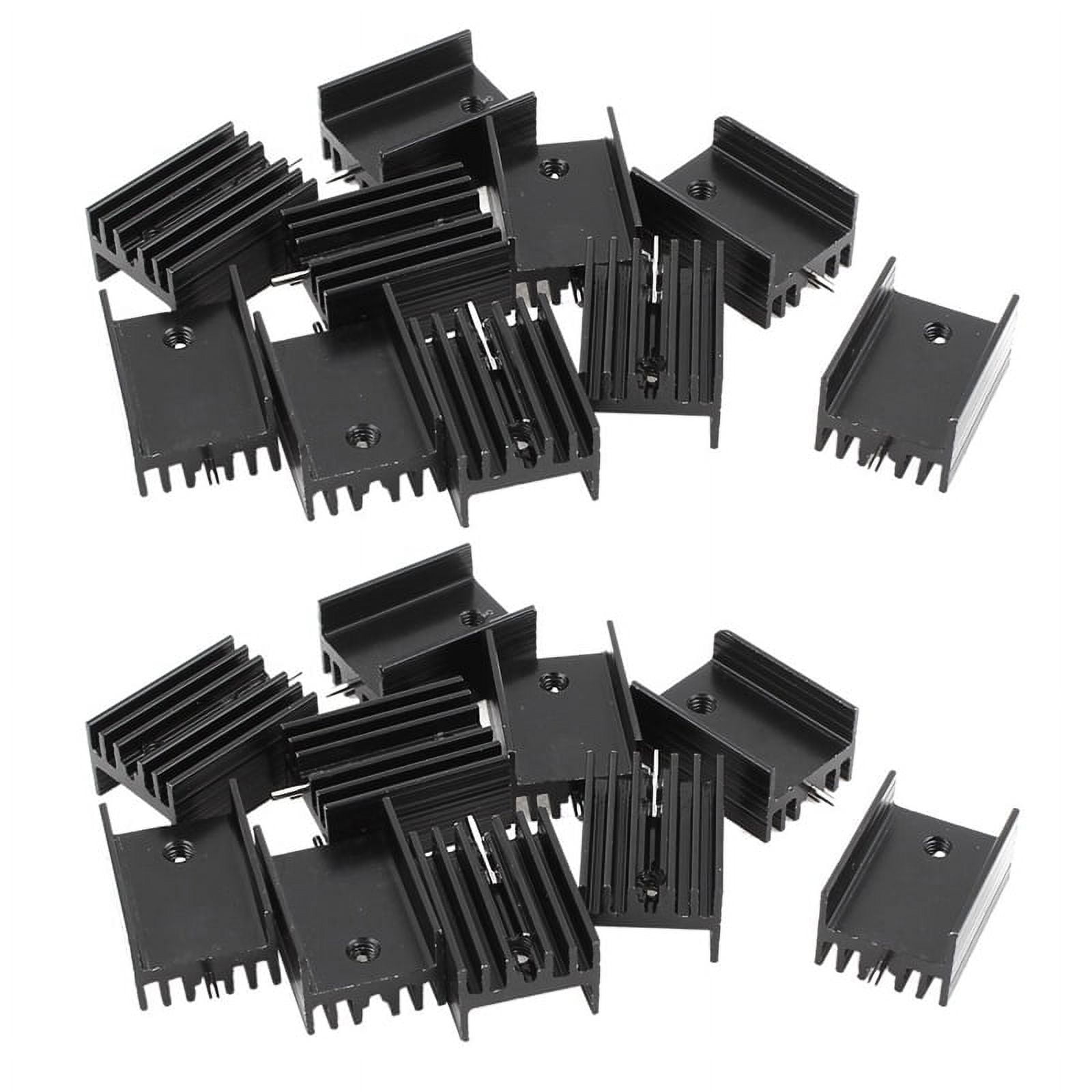 20 Pcs 21x15x11mm Black Aluminum Heat Sink for TO-220 Mosfet ...