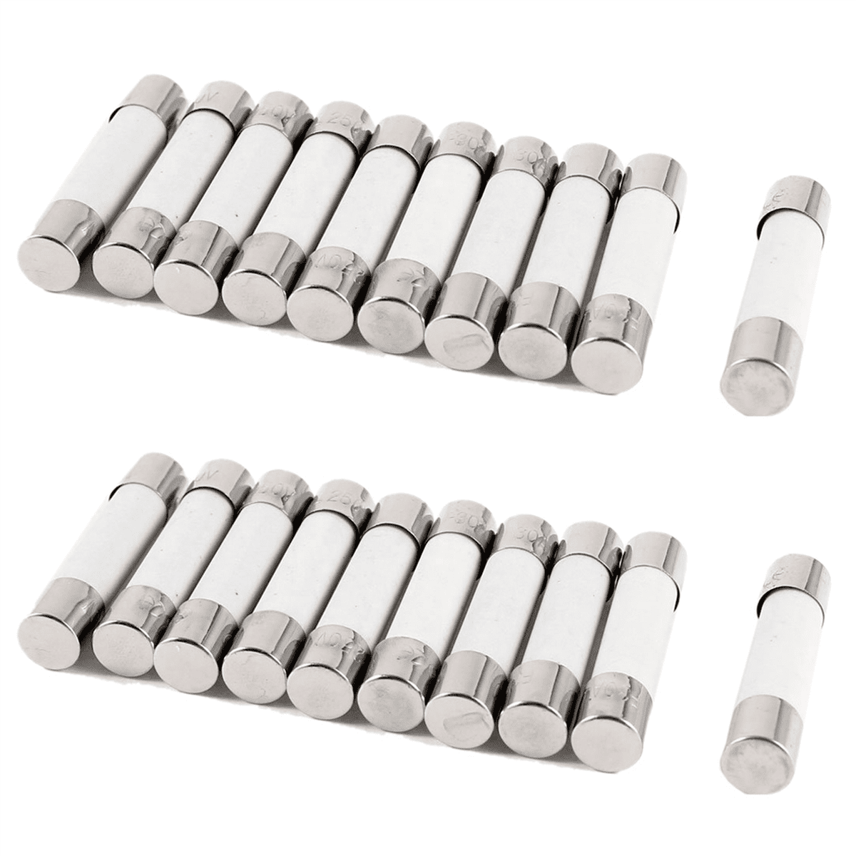20 Pcs 250V 30A 6X30mm Cylindrical Ceramic Tube Fuses Link - Walmart.com