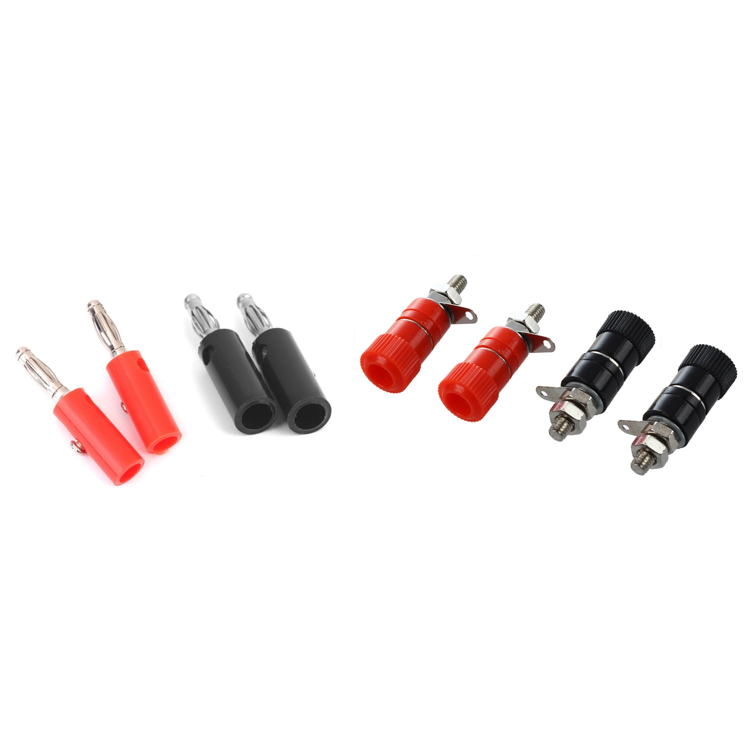 20 Pcs 3.8Mm Thread 4Mm Banana Plug Socket Red + BlackBinding Post ...