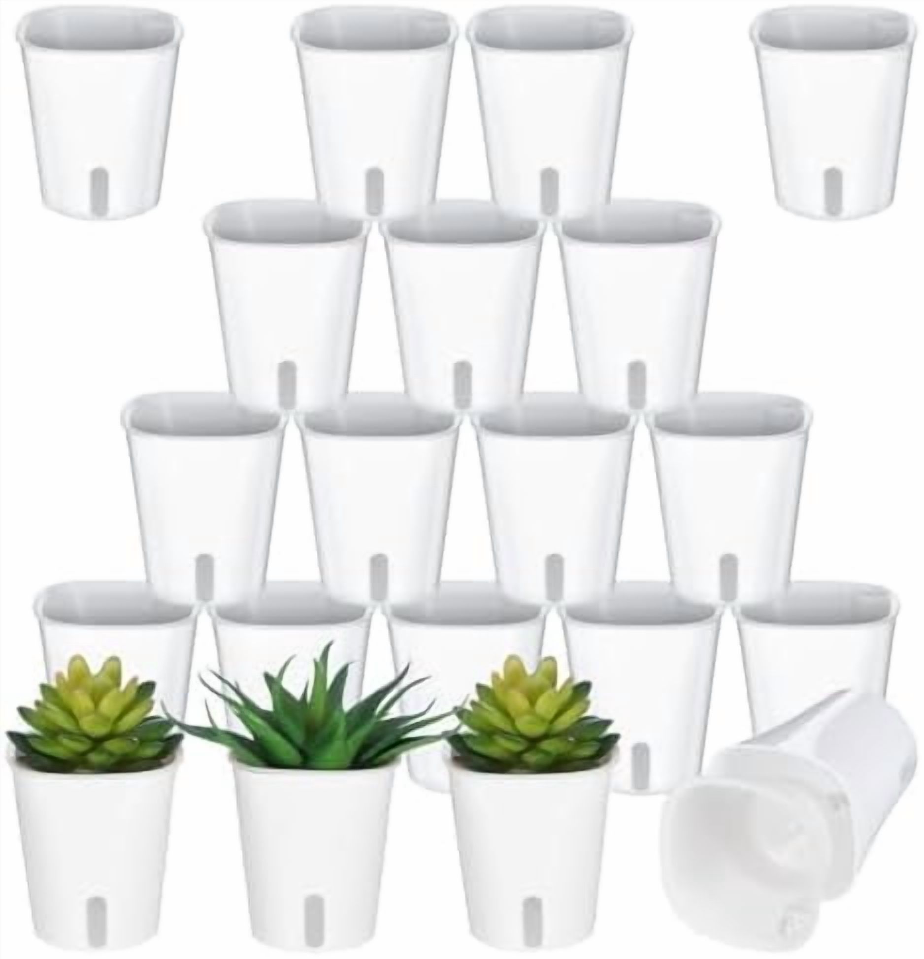 20 Pcs 3 Inch Self Watering Pots Self Watering Planters for Indoor ...