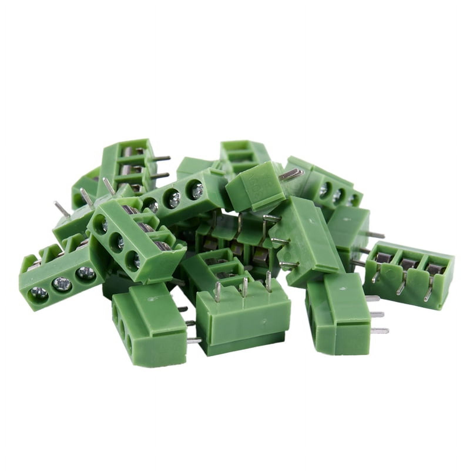 20 Pcs 3 Pin 5mm Pitch PCB Mount Screw Terminal Block AC 250V 8A ...