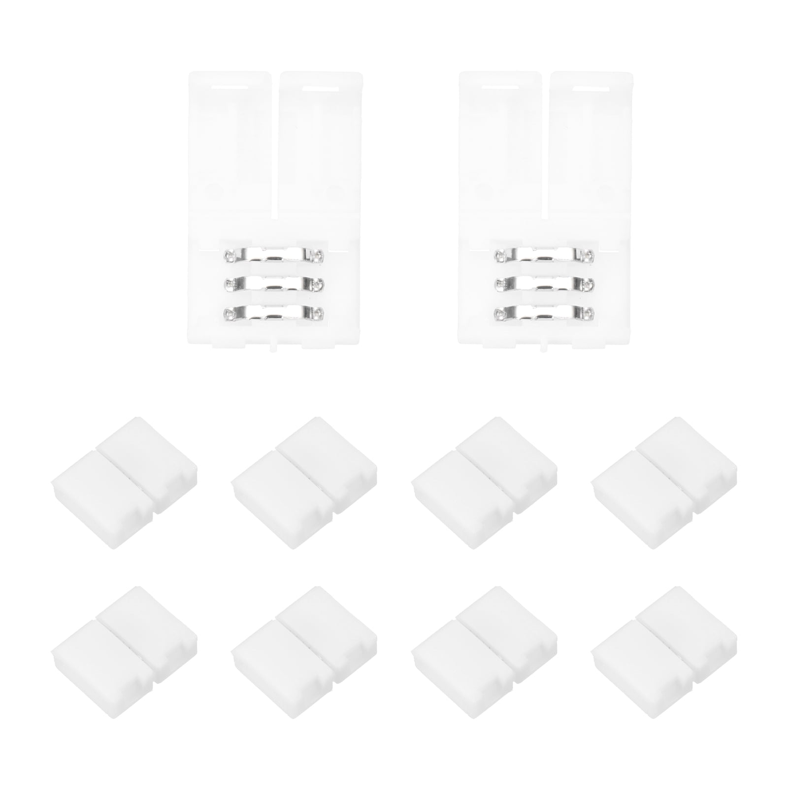 20 Pcs 3 Pin 8mm LED Strip Lights Connectors Solderless Extendable ...