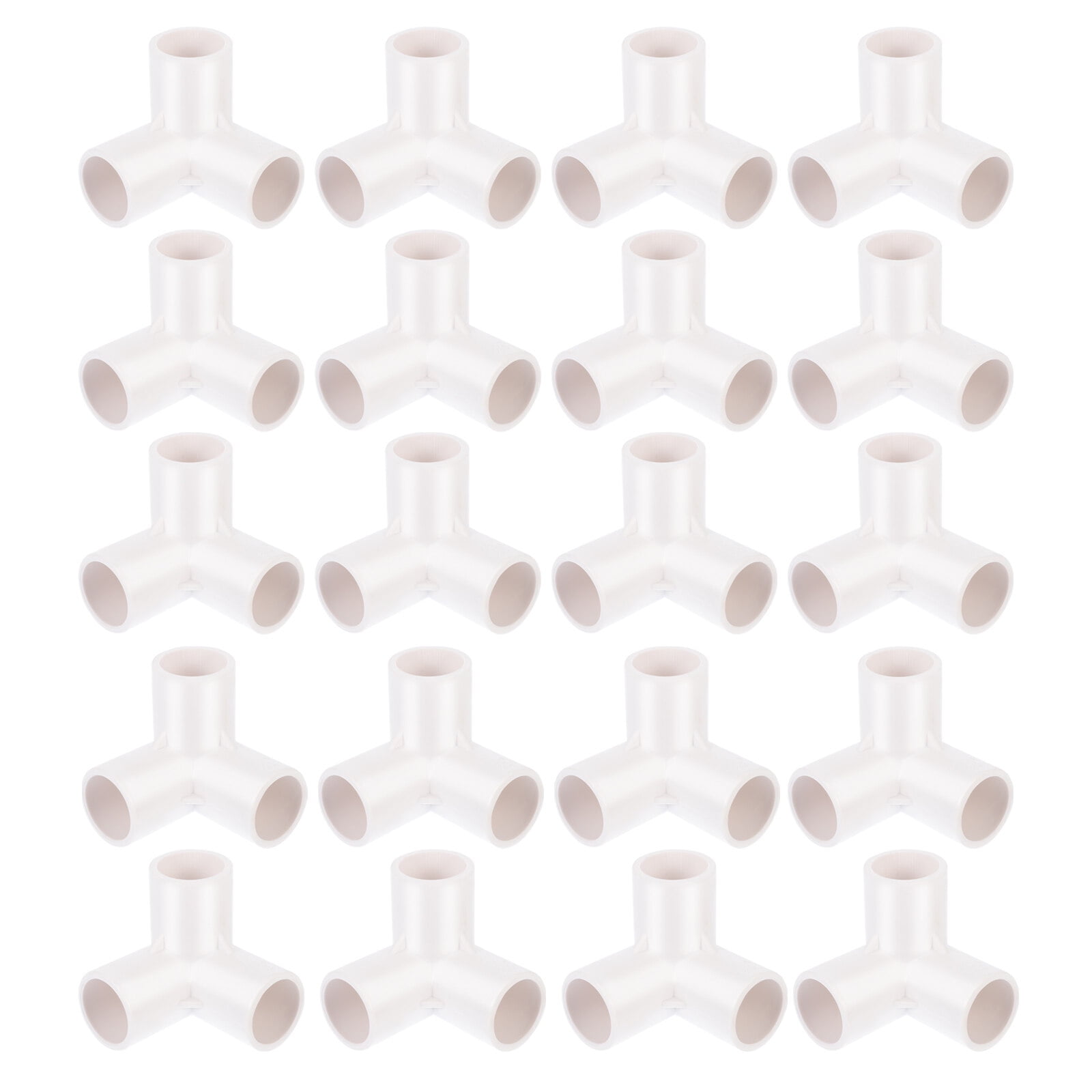 20 Pcs 3 Ways Adapter Pipeline Connectors Water-pipe Joints (White 3 ...