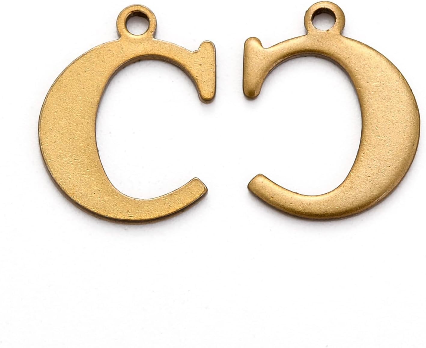 20 Pcs 304 Stainless Steel Alphabet Charms Bronze Pendant Jewel Letter ...