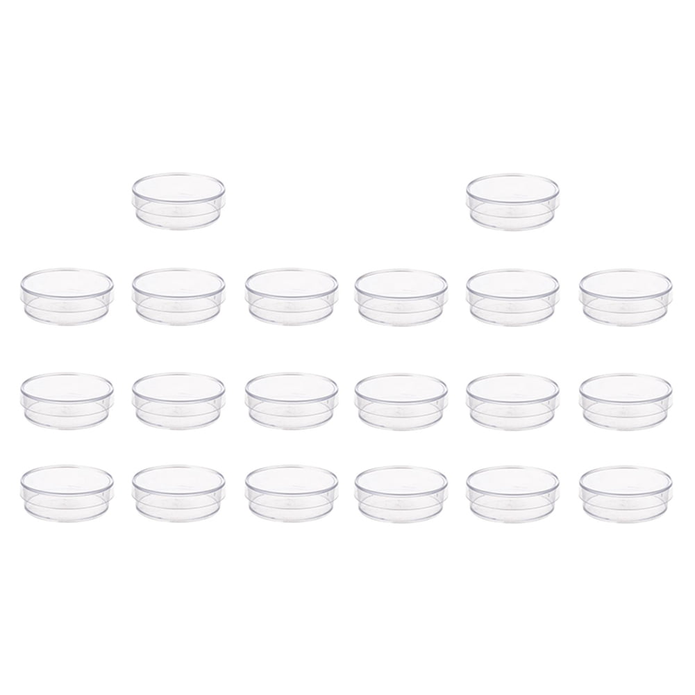 20 Pcs. 35mm x 10mm Sterile Plastic Petri Dishes with Lid for LB Plate ...
