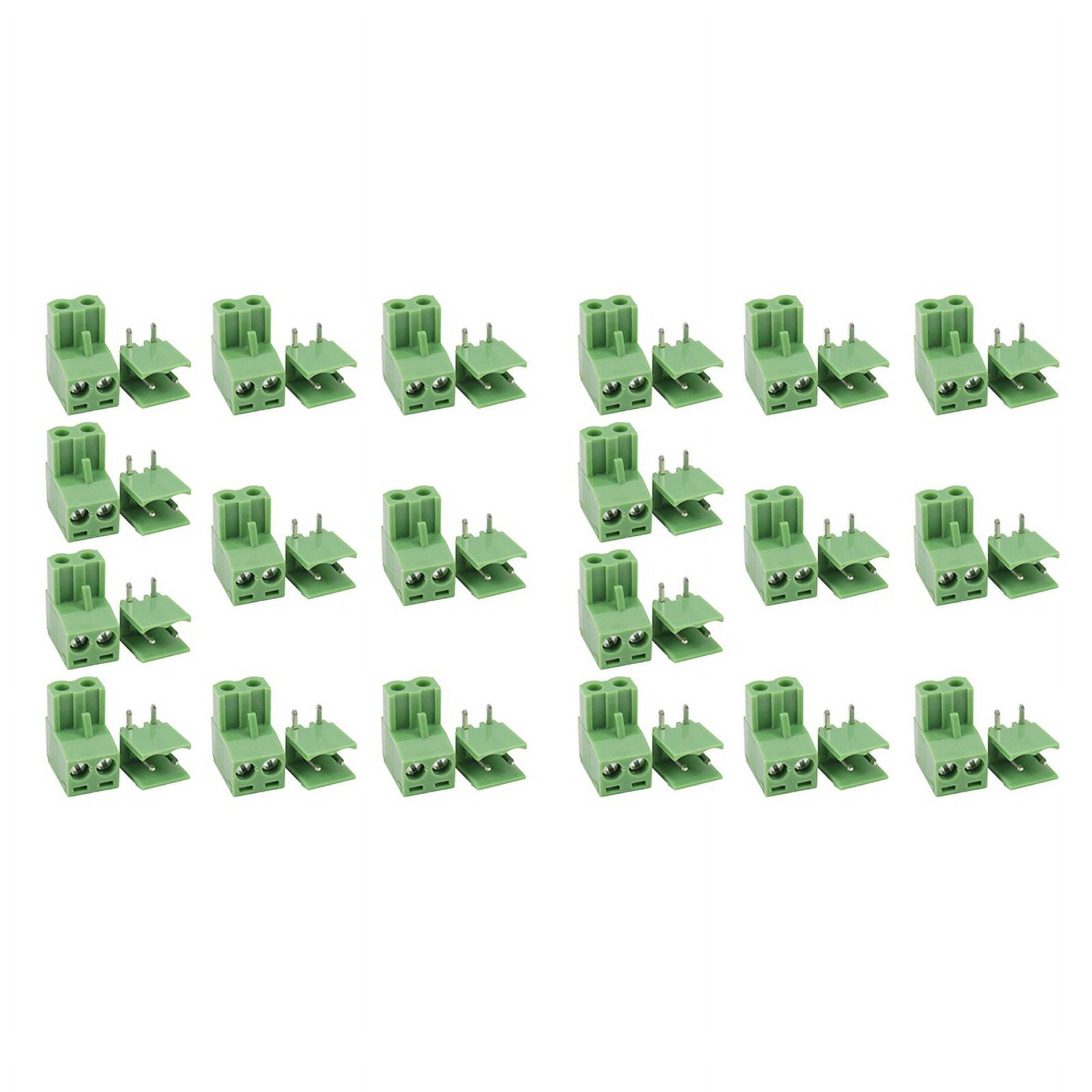 20 Pcs 5.08Mm Pitch 2Pin Plug-In Screw Pcb Terminal Block Connector ...
