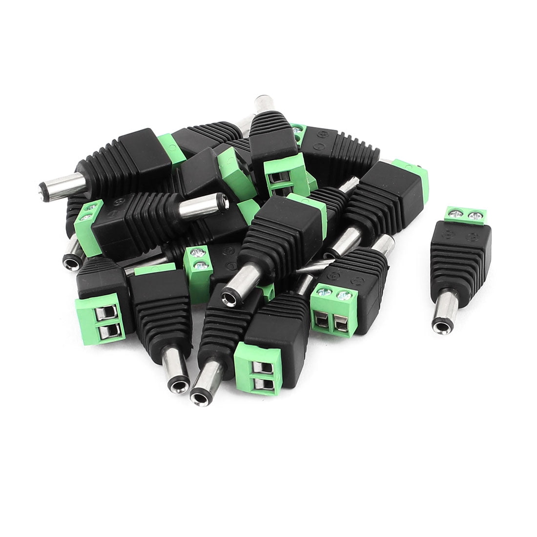 20 Pcs 5.5mm x 2.5mm Male DC Power Jack Terminal Connectors for CCTV ...