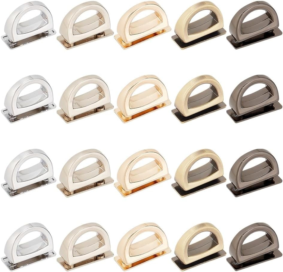 20 Pcs 5 Colors Purse Suspension Clasps Alloy Bag Connectors with D ...