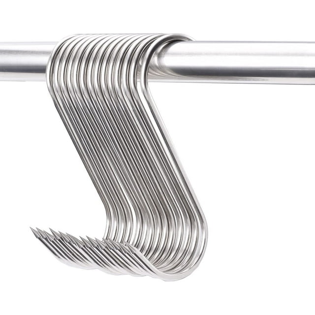 20 Pcs 5 inch Meat Hooks S-Hook, 4mm Stainless Steel Meat Hook for ...