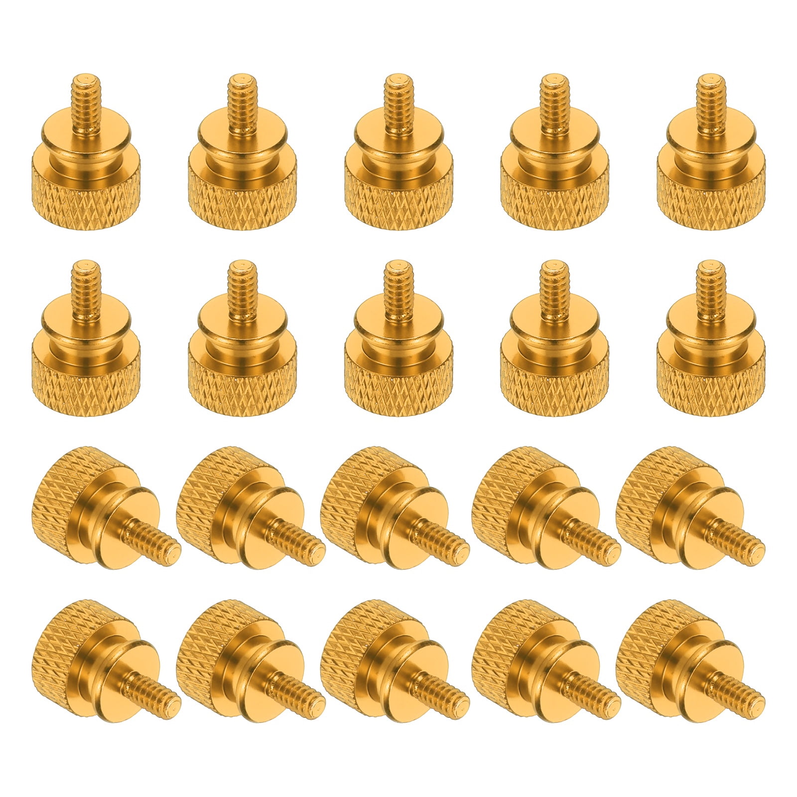 20 Pcs #6-32 Knurled Thumb Screw Computer Case Threaded Hand Tighten ...