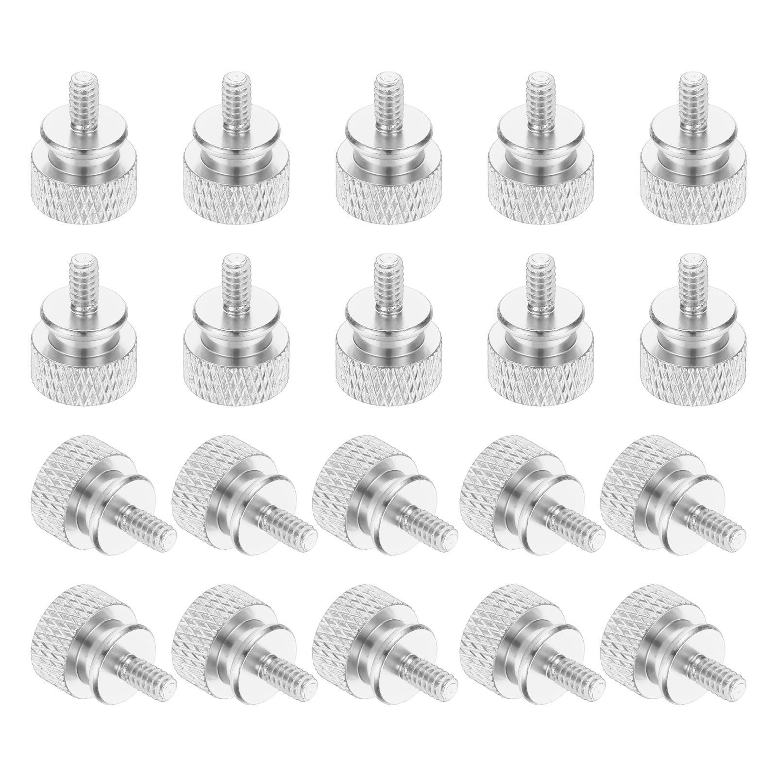 20 Pcs 6#32 Knurled Thumb Screw Computer Case Threaded Hand Tighten ...
