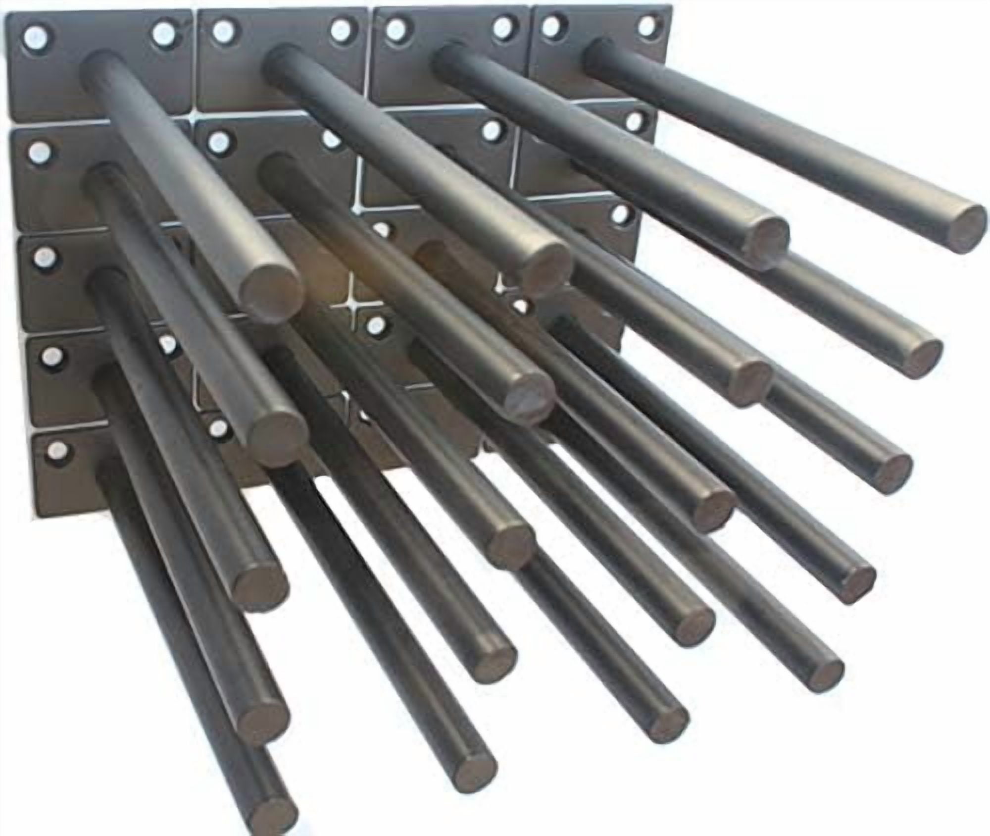 20 Pcs 6" Black Solid Steel Floating Shelf Bracket Blind Shelf Supports ...