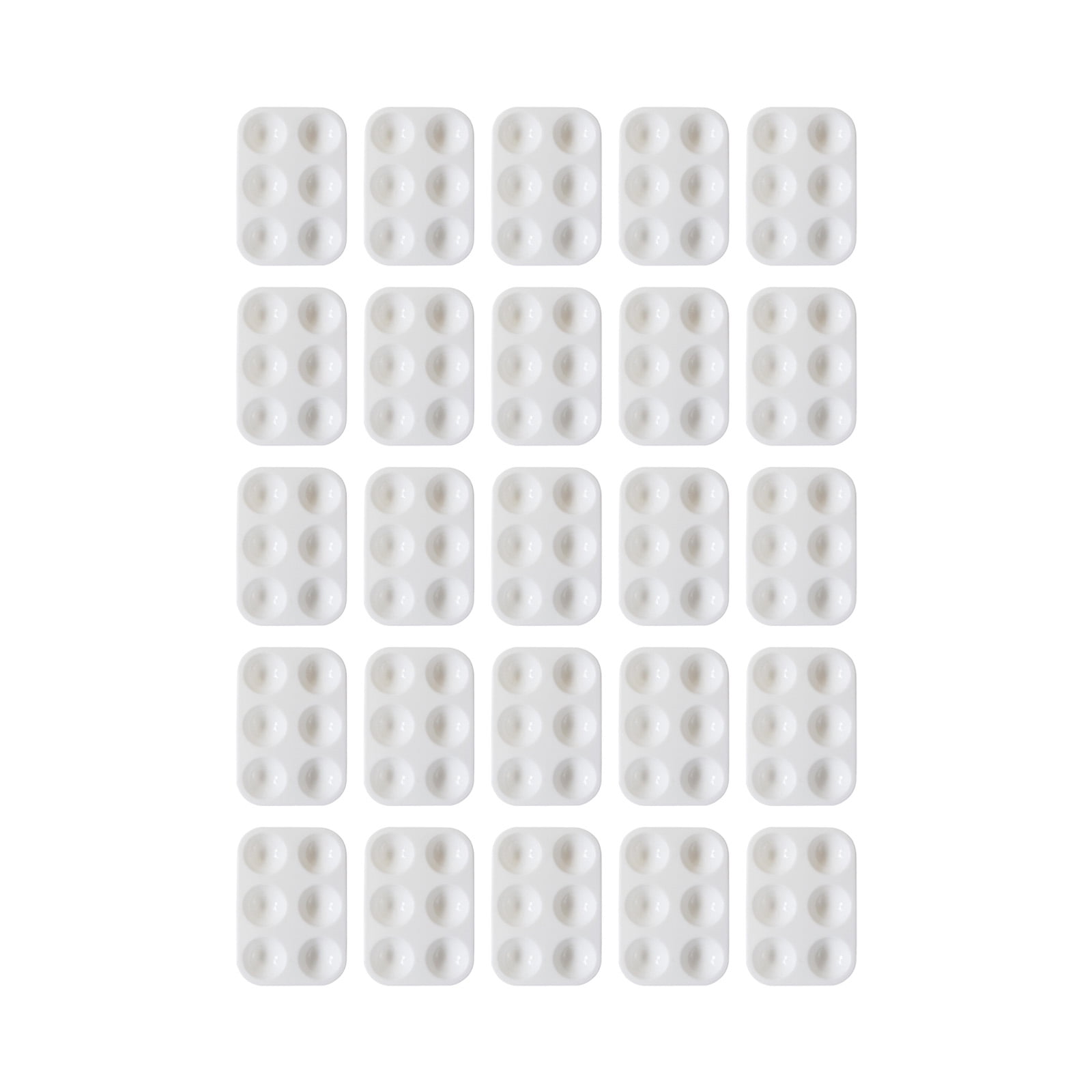20 Pcs 6 Grids Palette Mixing Tray Watercolour Painting Palette Mixing ...
